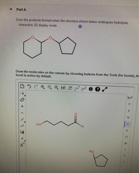 Solved Part A Draw the products formed when the structure | Chegg.com