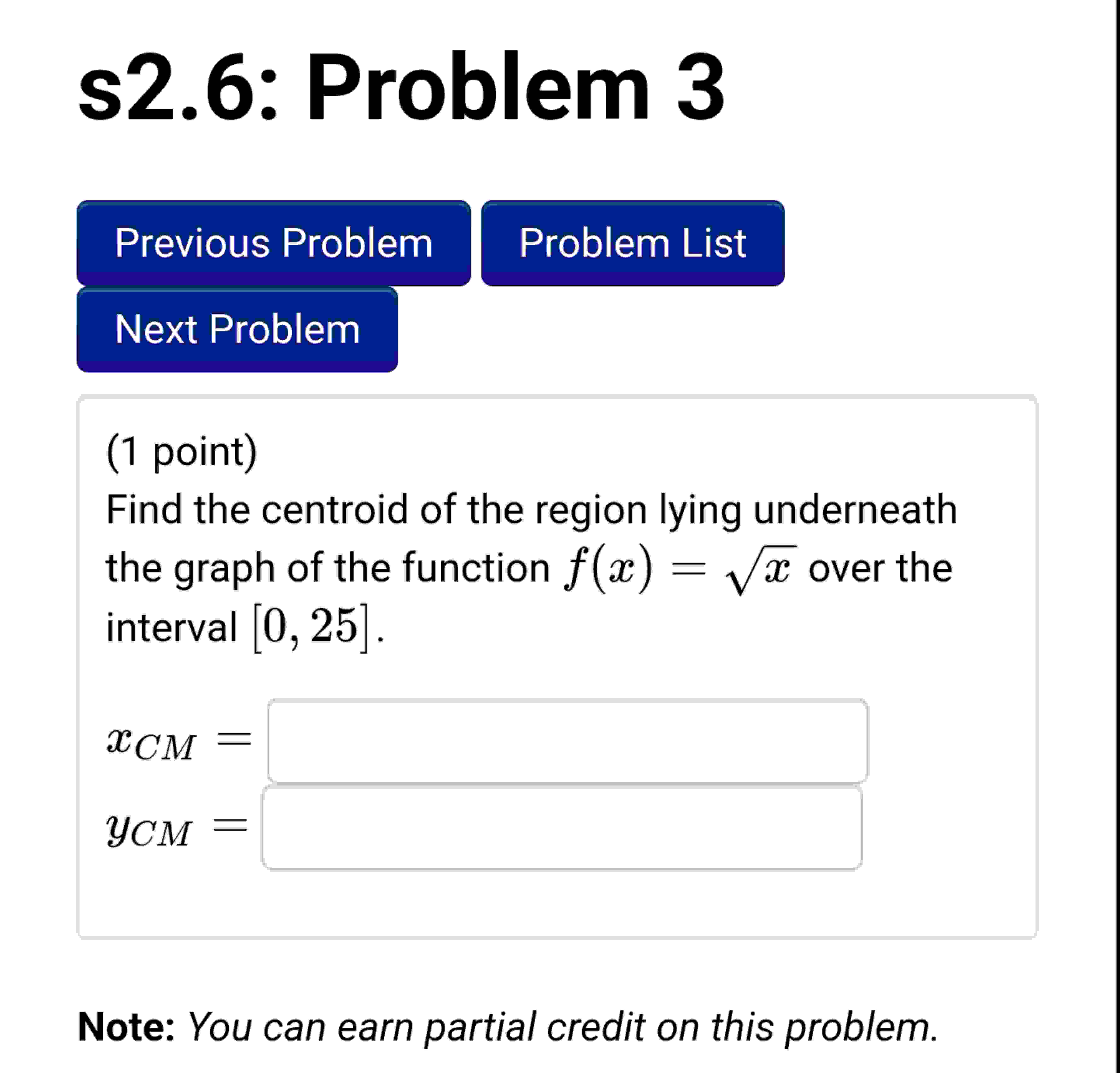 Solved (1 ﻿point)Find the centroid of the region lying | Chegg.com