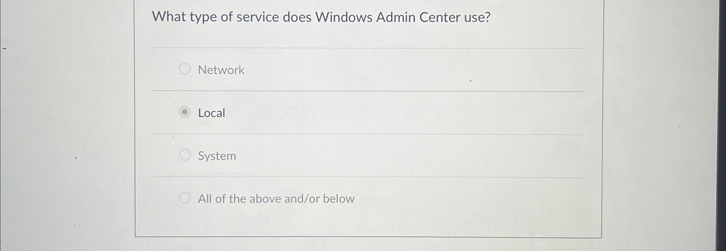 Solved What type of service does Windows Admin Center | Chegg.com