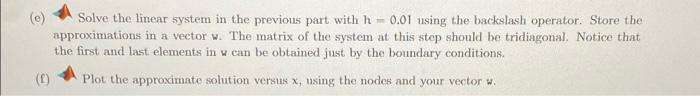 Solved Problem 2 : Linear system for linear BVPs & Consider | Chegg.com
