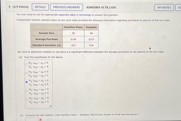 Solved 8. [2/3 Points] DETAILS You may need to use the | Chegg.com