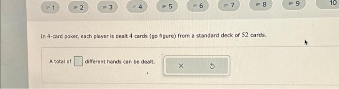 Solved In 4-card poker, each player is dealt 4 cards (go | Chegg.com