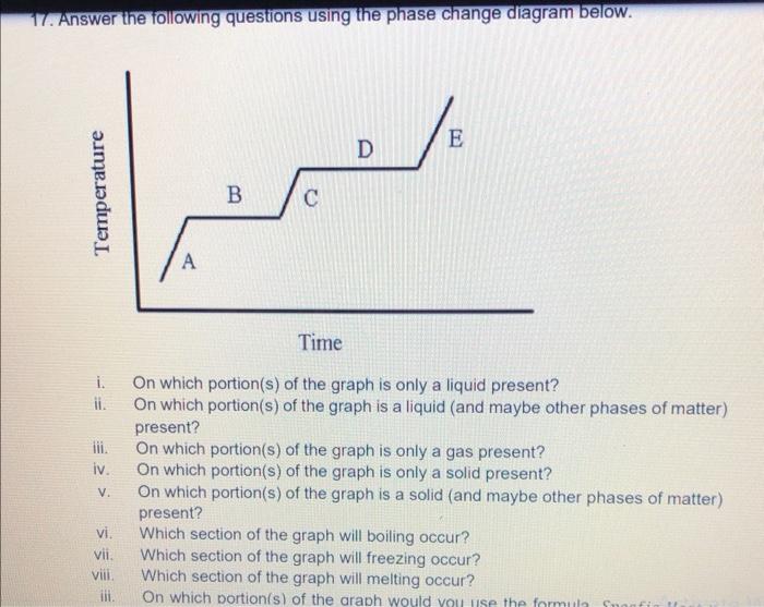 Solved 17. Answer the following questions using the phase | Chegg.com