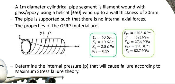 Solved A 1m ﻿diameter cylindrical pipe segment is filament | Chegg.com