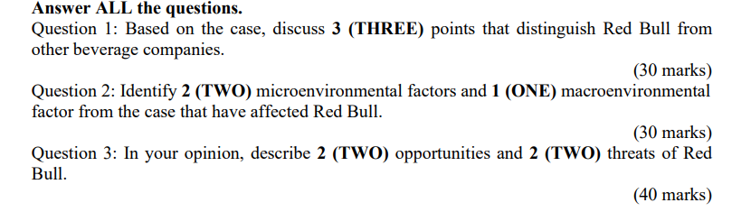 Solved Red Bull: The Global Market Leader in Energy Drinks | Chegg.com