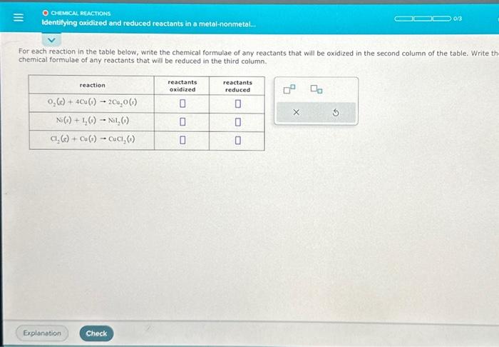 Solved For each reaction in the table below, write the | Chegg.com