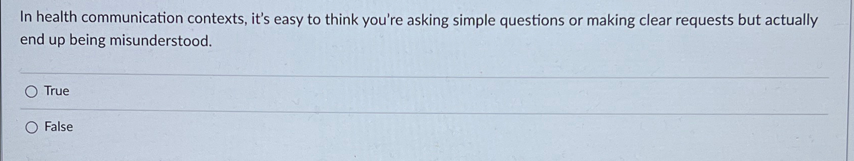 Solved In health communication contexts, it's easy to think | Chegg.com