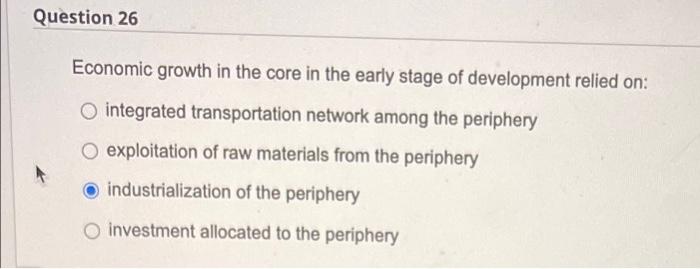 Solved Question 22 2 points The locational interdependence | Chegg.com