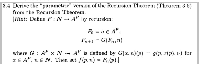 Solved 3.4 ﻿Derive the "parametric" version of the Recursion | Chegg.com