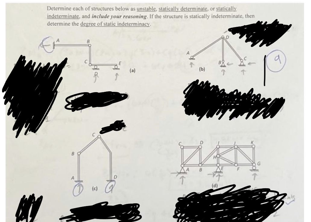 Solved Determine each of structures below as unstable, | Chegg.com