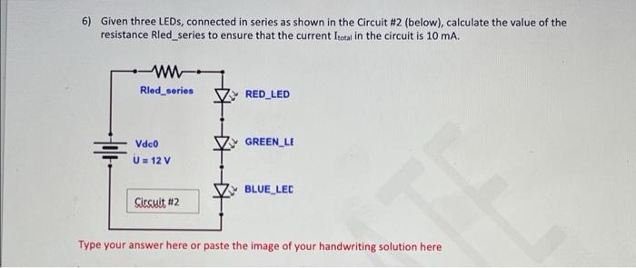 Solved Note: all the LEDs in this question are following the | Chegg.com