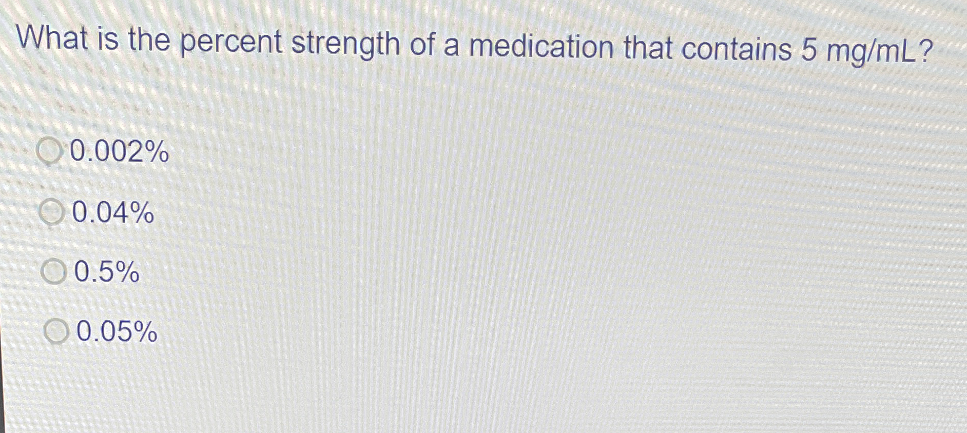 Solved What is the percent strength of a medication that | Chegg.com