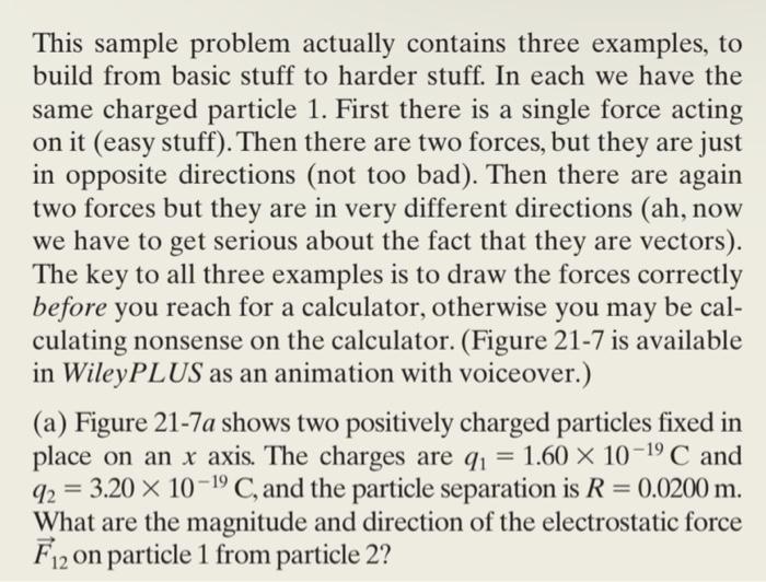 Solved This sample problem actually contains three examples, | Chegg.com