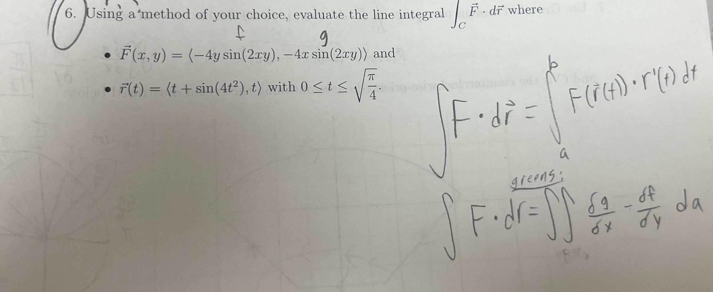 Solved Using Greens therom, evaluate the line integral | Chegg.com