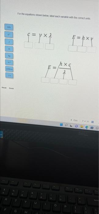 [Solved]: mis 4 Tw undess Rese Zoom R F 5 For the equations