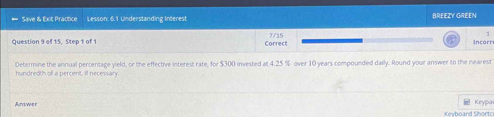 Solved Save & Exit PracticeLesson: 6.1 ﻿Understanding | Chegg.com