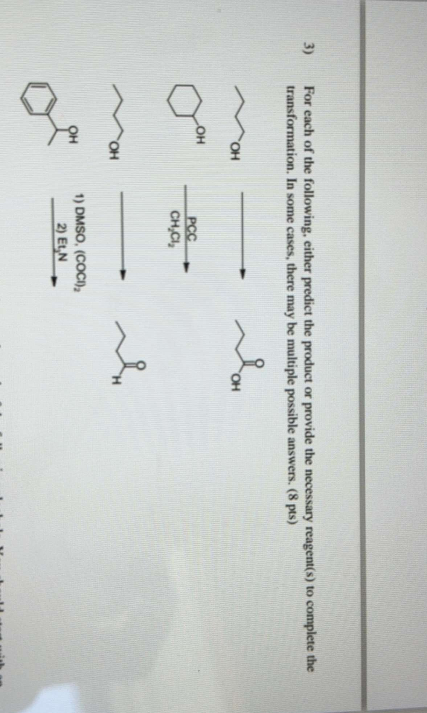 Solved For each of the following, either predict the product | Chegg.com