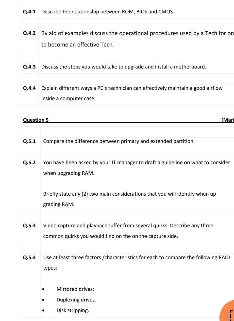 Solved Q.1.1 Explain how cache (SRAM) can support CPU | Chegg.com