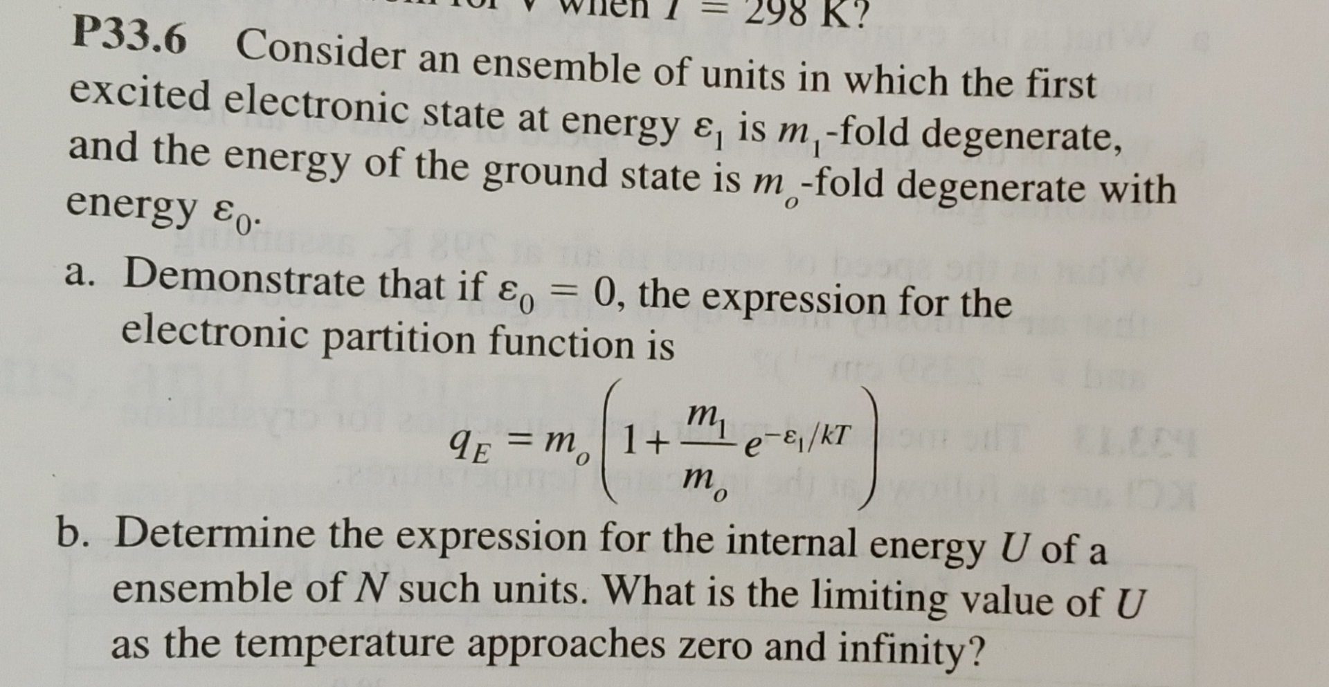 Solved P33.6 ﻿Consider an ensemble of units in which the | Chegg.com