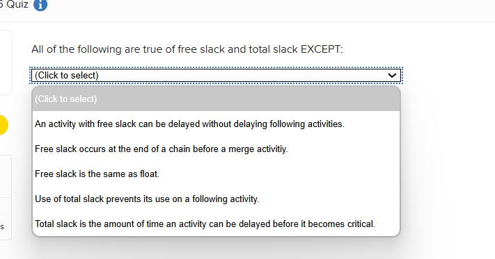 Solved All of the following are true of free slack and total | Chegg.com