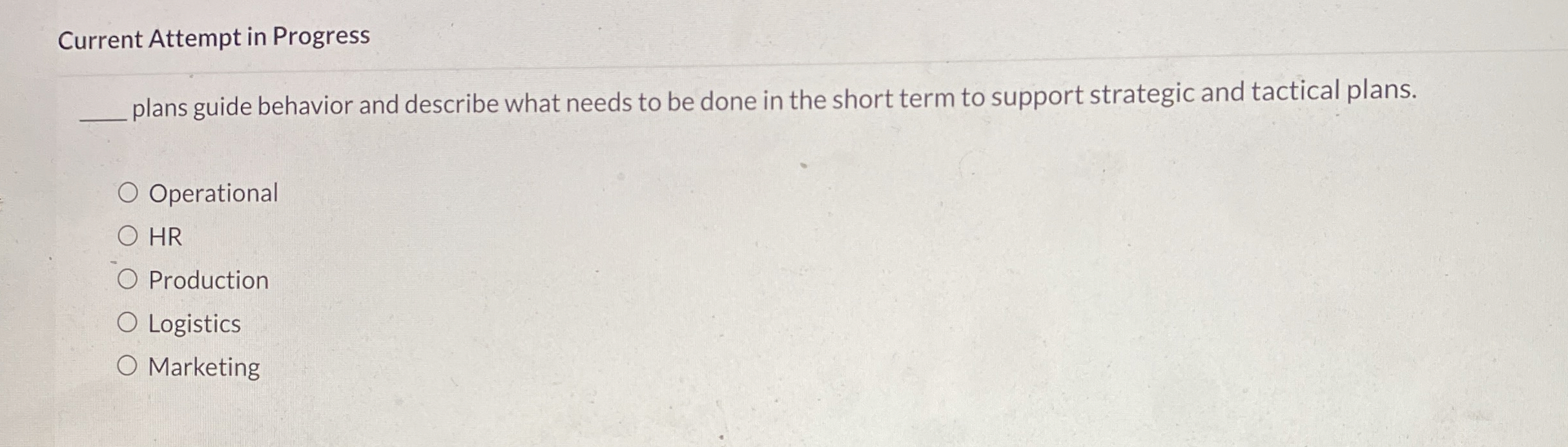 Solved Current Attempt in Progressplans guide behavior and | Chegg.com
