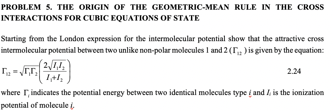 Solved PROBLEM 5. ﻿THE ORIGIN OF THE GEOMETRIC-MEAN RULE IN | Chegg.com