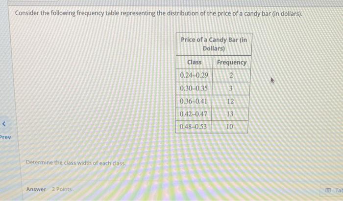 Solved Consider the following frequency table representing | Chegg.com