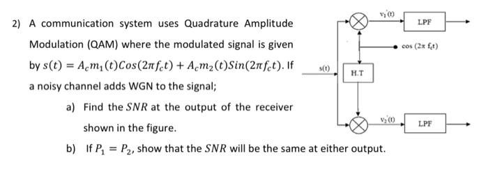 A communication system uses Quadrature Amplitude | Chegg.com
