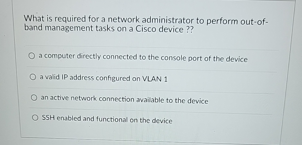 Solved What is required for a network administrator to | Chegg.com