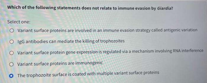 Solved Which of the following initiates the excystation | Chegg.com