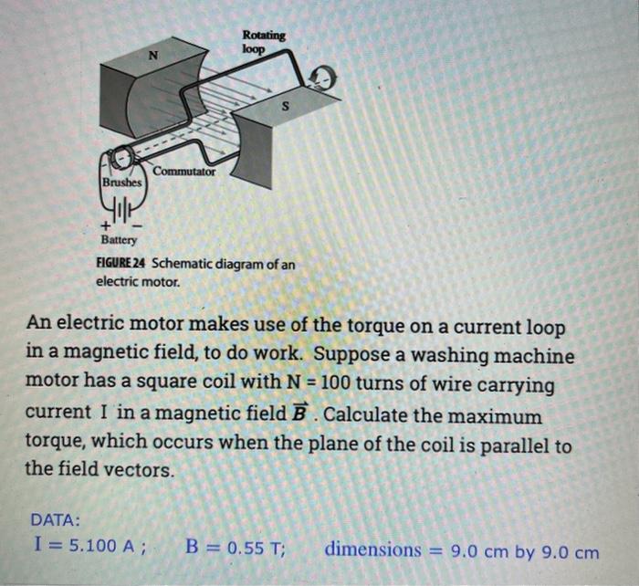 Solved electric motor. An electric motor makes use of the | Chegg.com