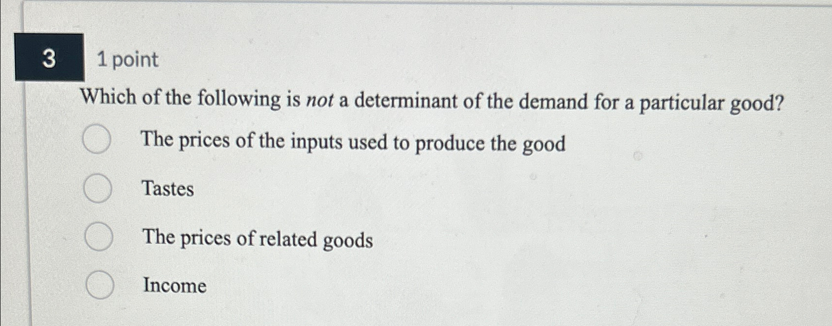 Solved 31 ﻿pointWhich of the following is not a determinant | Chegg.com