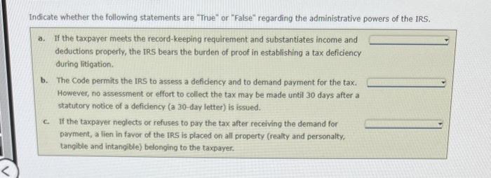 Solved Indicate whether the following statements are True" | Chegg.com