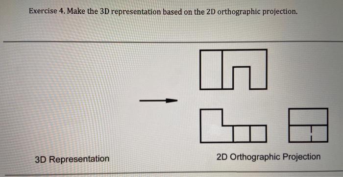 Solved Exercise 4. Make the 3D representation based on the | Chegg.com