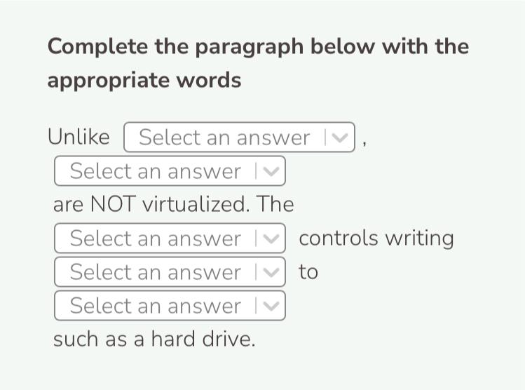 Solved Complete the paragraph below with the appropriate | Chegg.com