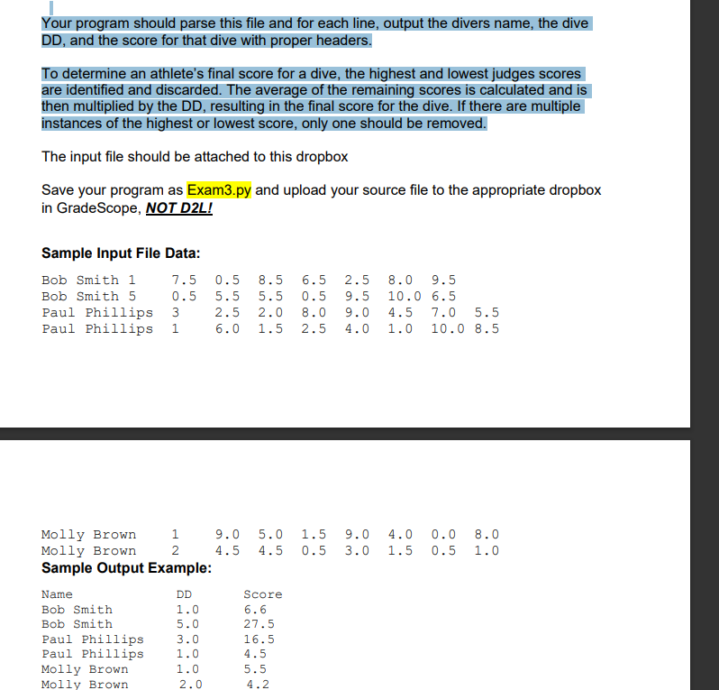 Solved Your program should parse this file and for each | Chegg.com