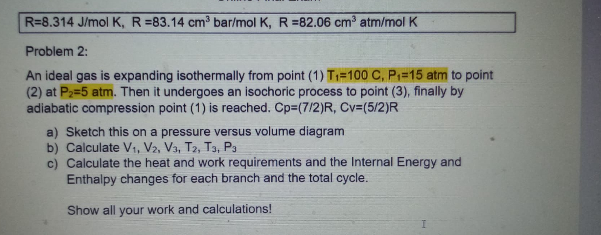 Solved R=8.314(J)/(m)olK,R=83.14c(m^(3))/(b)ar | Chegg.com
