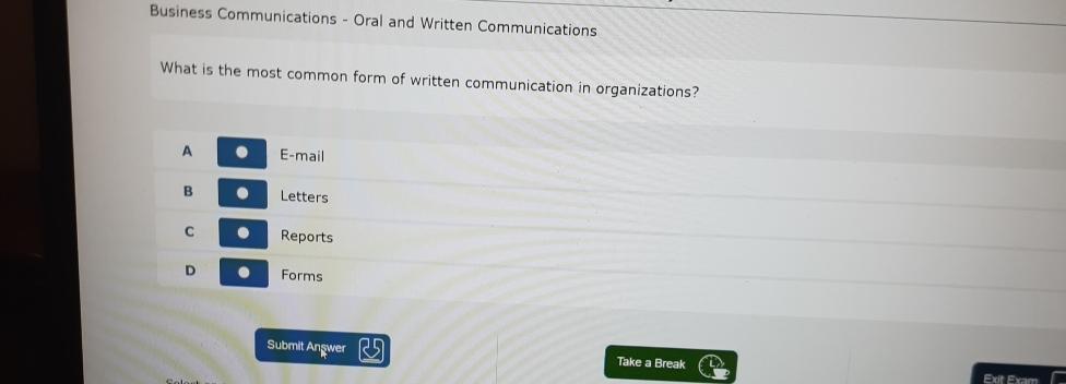 Solved Business Communications - ﻿Oral and Written | Chegg.com