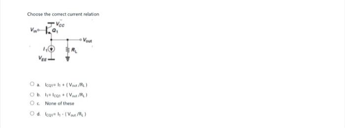Solved Choose the correct current relation a. | Chegg.com