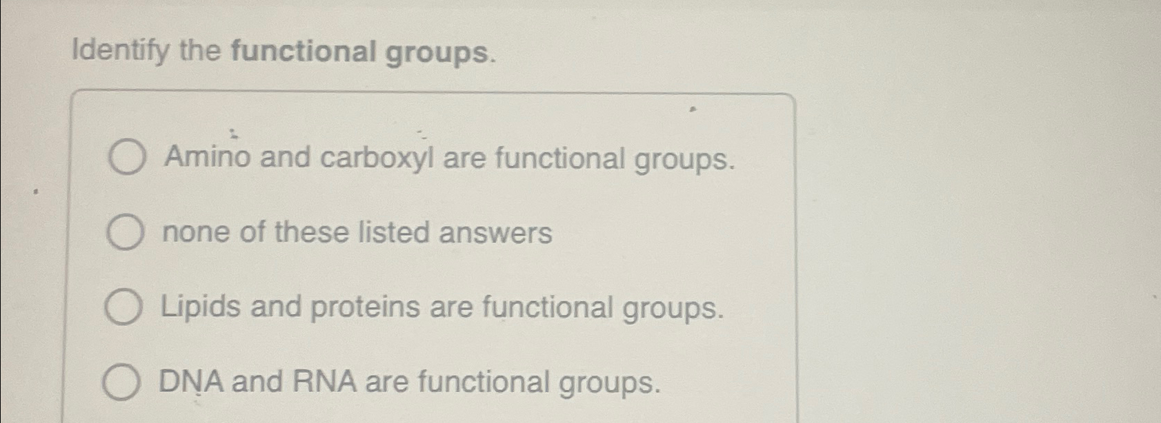 Solved Identify the functional groups.Amino and carboxyl are | Chegg.com