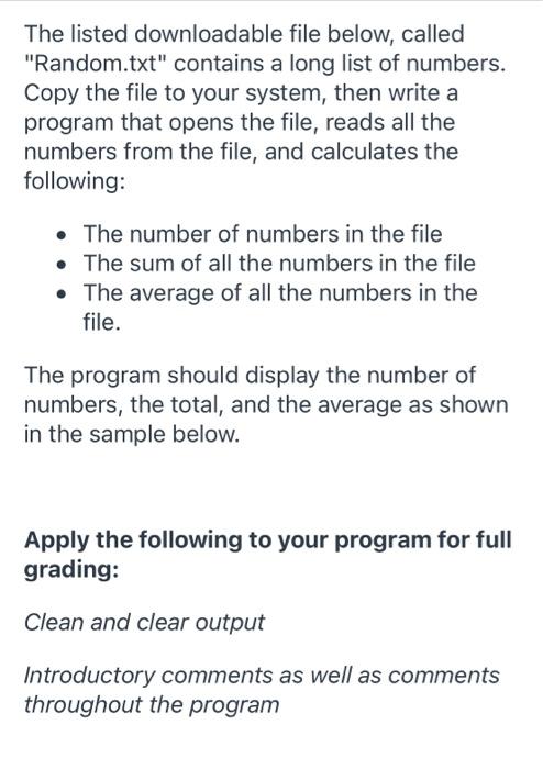 Solved The listed downloadable file below, called | Chegg.com