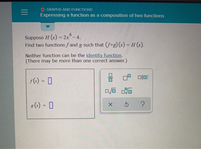 Solved O GRAPHS AND FUNCTIONS Expressing a function as a | Chegg.com