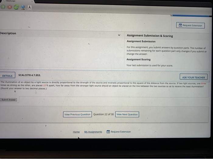 Solved Request Extension Description V Assignment Submission | Chegg.com