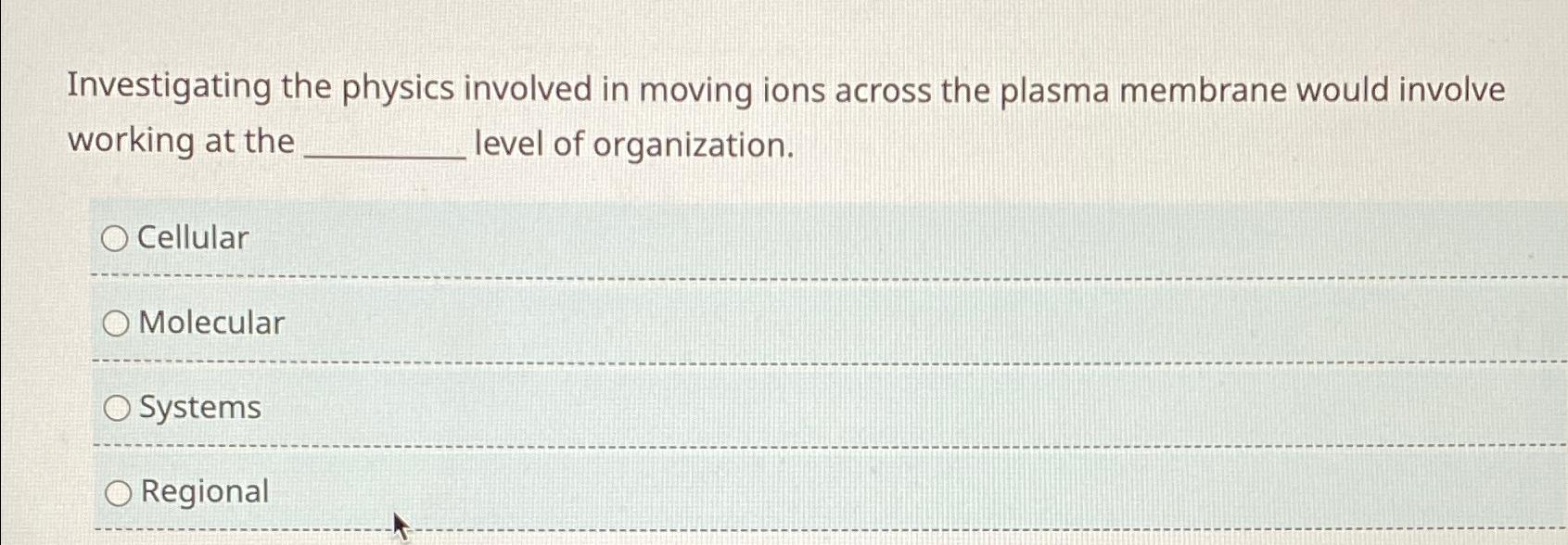 Solved Investigating the physics involved in moving ions | Chegg.com