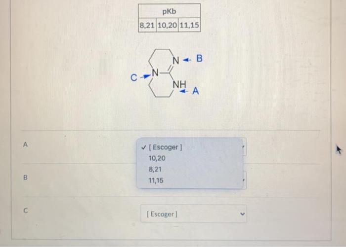 Solved (Organic Chemistry)1. The pKb (Basicity) values | Chegg.com
