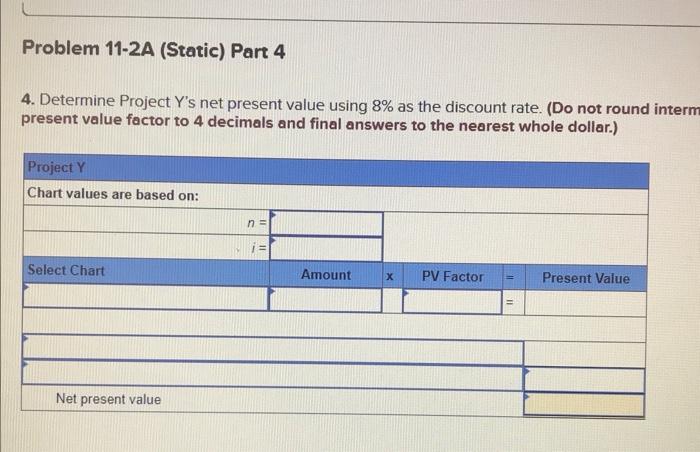 Solved Required information Problem 11-2A (Static) Payback | Chegg.com