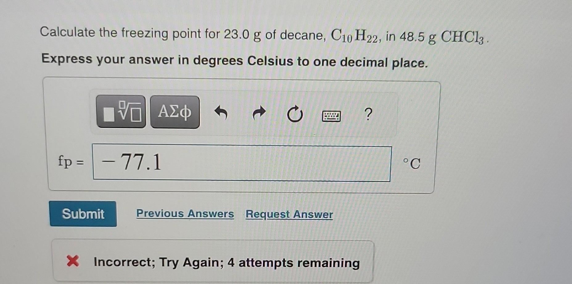 Solved Using data from the table, calculate the freezing and | Chegg.com