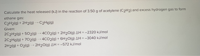 Solved Calculate the heat released (kJ) in the reaction of | Chegg.com