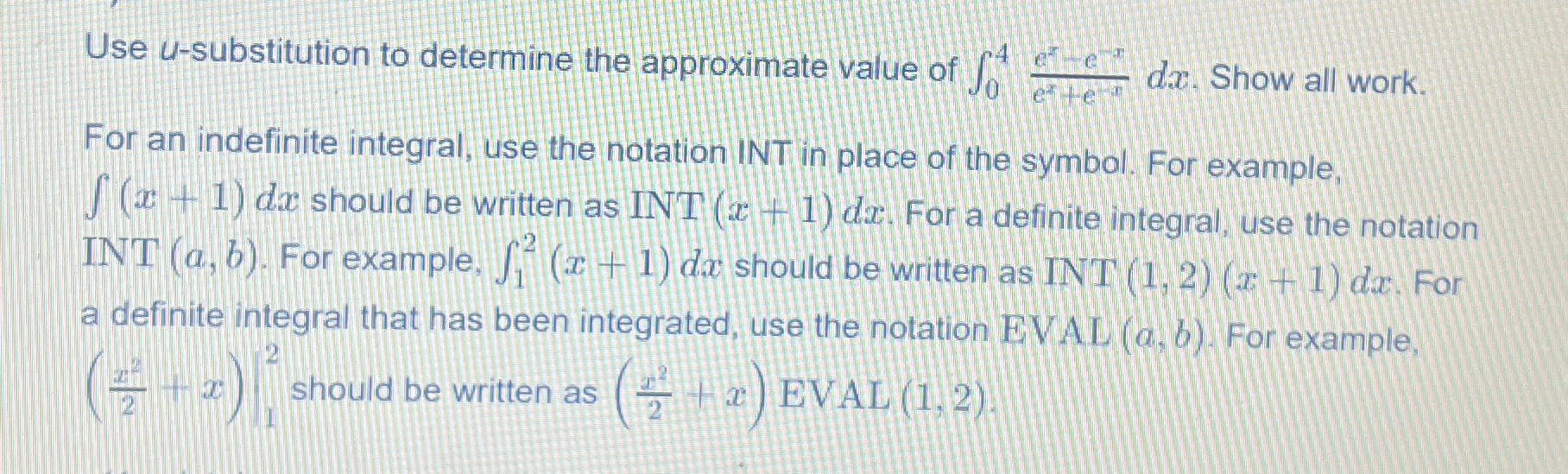 Solved Use u-substitution to determine the approximate value | Chegg.com