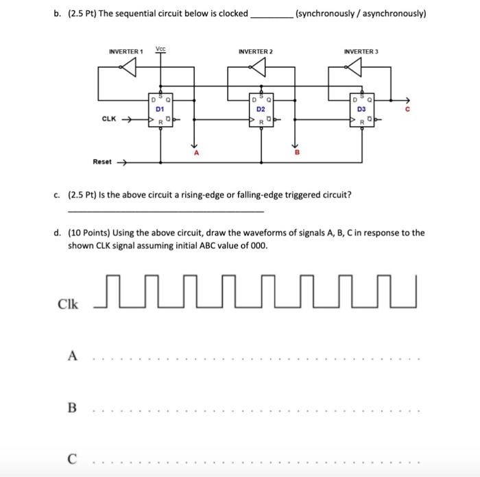 a. (15 points) Draw a circuit implementing the | Chegg.com